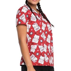 Tooniforms | Other | Cherokee Tooniforms Hello Kitty Letters Scrub Top ...